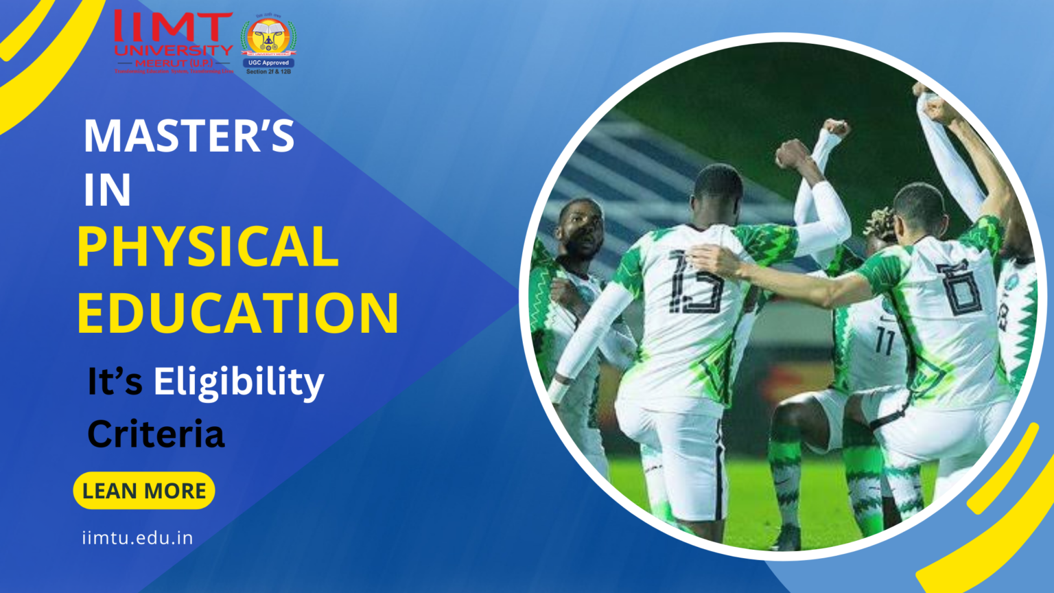 Master's in Physical Education & Sports Eligibility Criteria - IIMT ...